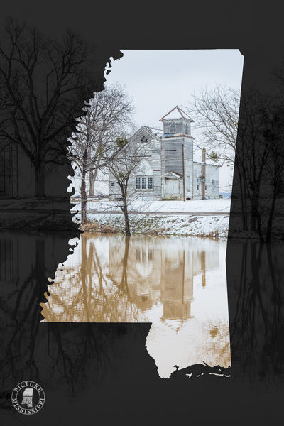 Picture Mississippi - New Hope Snow Reflection